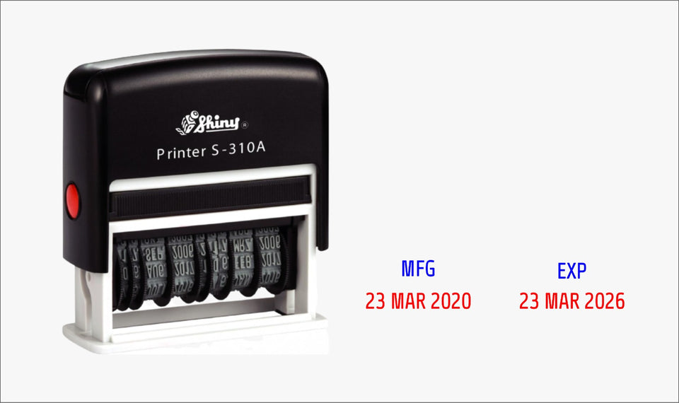 Efficiently Mark Product Dates: Double Dater Stamp for Manufacture and
