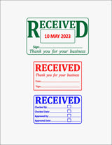 Received and Acknowledged: The Essential Received Stamp With Signature