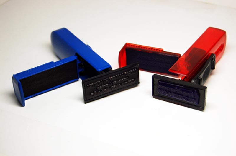 Professional Quality on the Go: Portable Pocket Text Self Inking Stamp