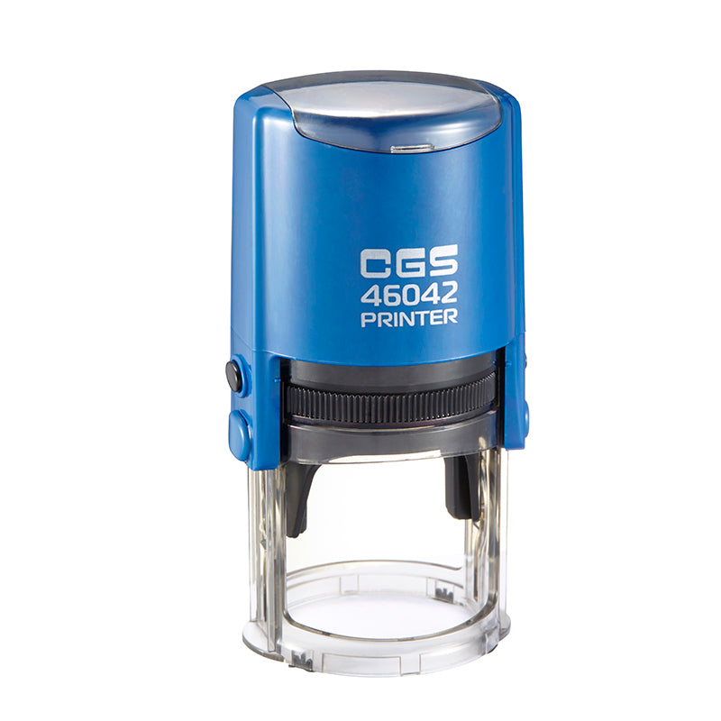 Efficiency and Elegance Combined: Round Text Self-Inking Stamp (43mm)