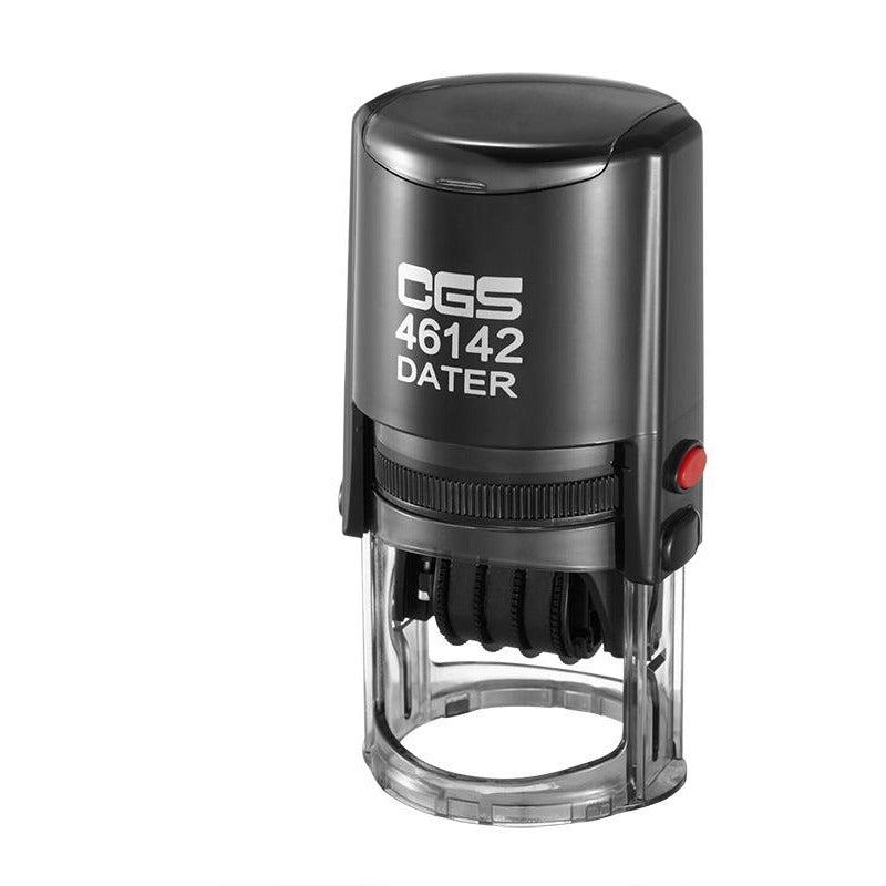 "Versatile and Efficient: Round Self-Inking Date and Text Stamp (43mm ...